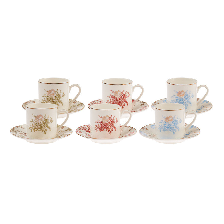 Karaca Grand Asorti Coffee Cup - 6 Setting – Sofra Home